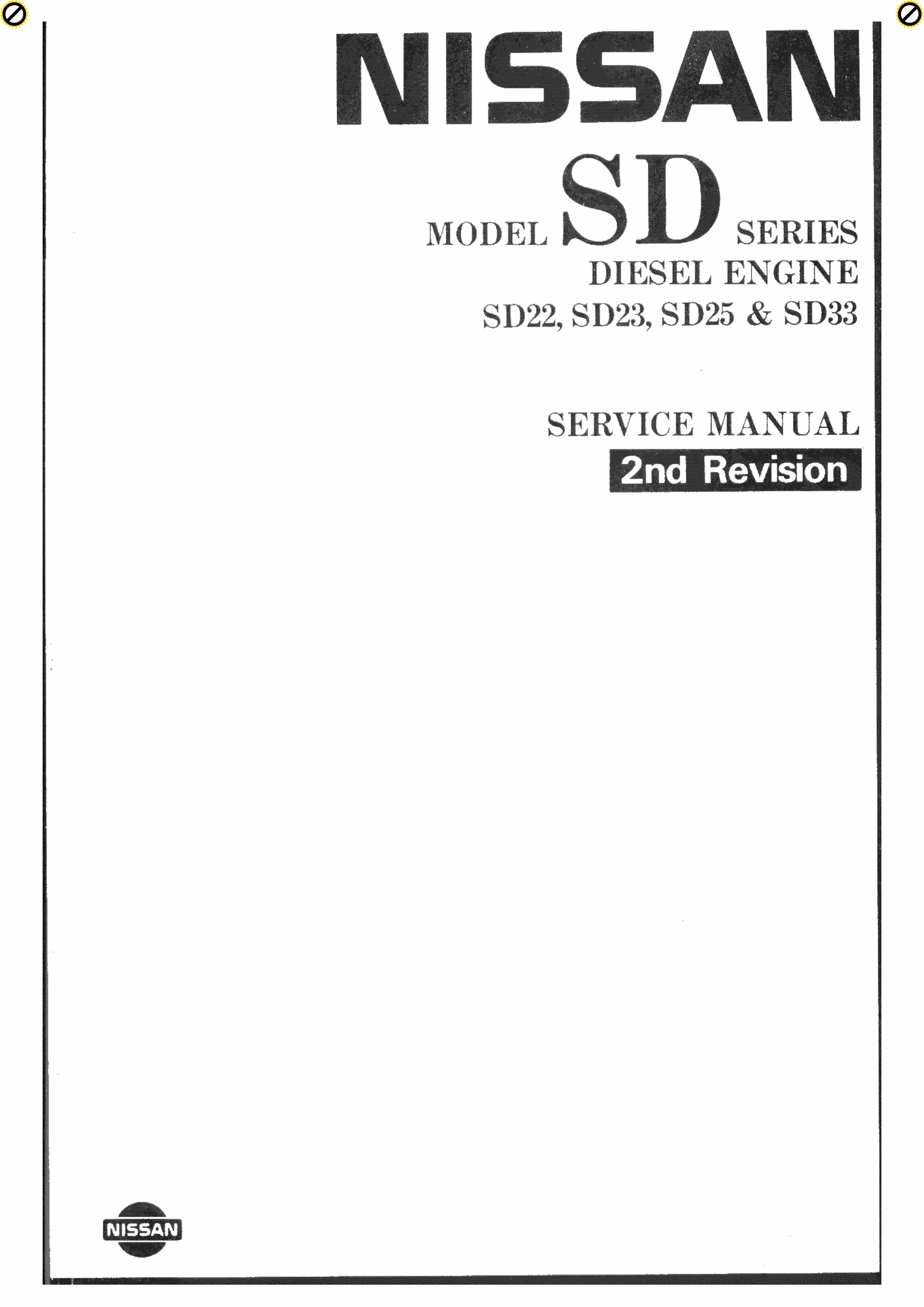 Nissan SD Series (SD22 / SD23 / SD25 / SD33) Diesel Engine Service ...