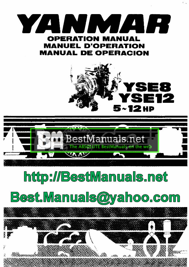 YANMAR YSE8, YSE12 Marine Diesel Engine Operation Manual