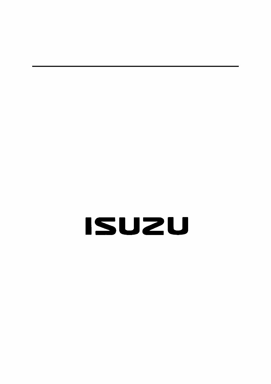 Isuzu KB 320 V6 double cab (1998 to 2002) workshop manual