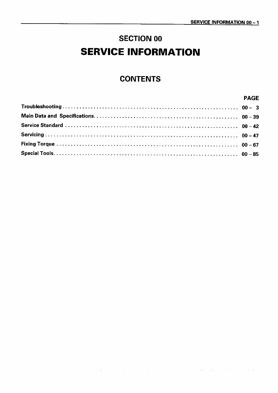 ISUZU 10PE1 8PE1 engine workshop repair manuals