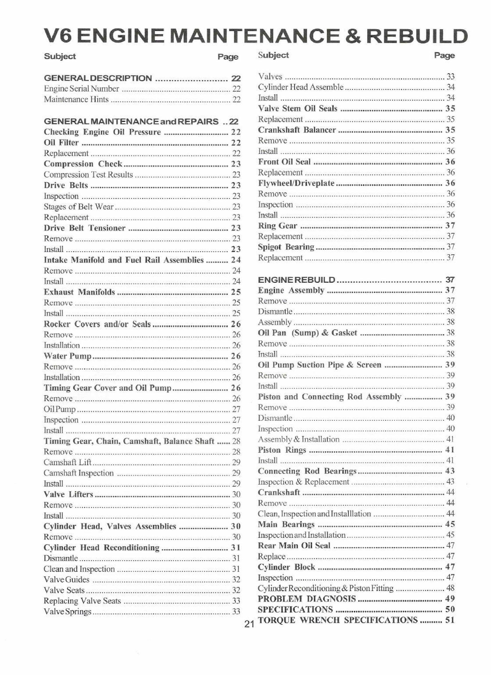 Holden Commodore 1997-2004 VT VX VY VU Workshop Manual