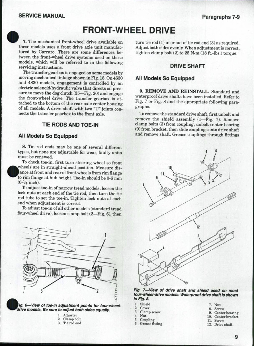 FORD 3230 3430 3930 4630 4830 Tractor Shop SERVICR Manual