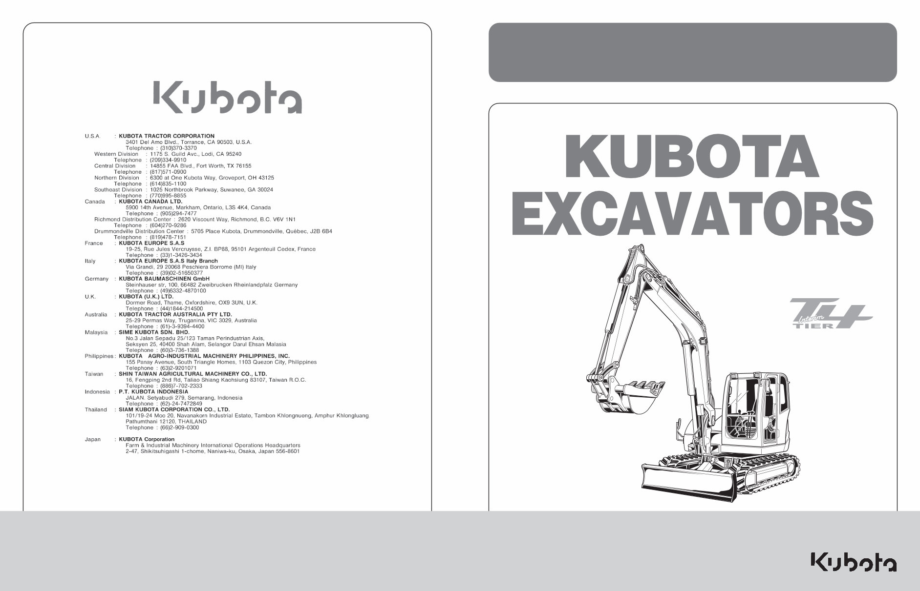 Kubota KX080-3 excavator operators manual | Manuals Online