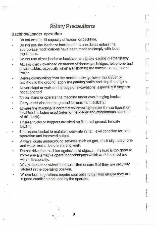 Massey Ferguson MF 50H 50HX 60HX Turbo Series T Backhoe Loader Operator Maintenance Service ...