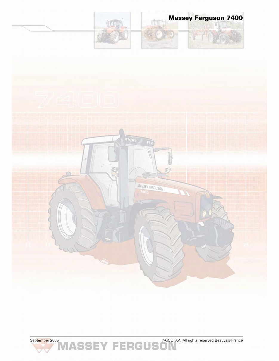 MASSEY FERGUSON 7400 Series Tractor Repair Manual