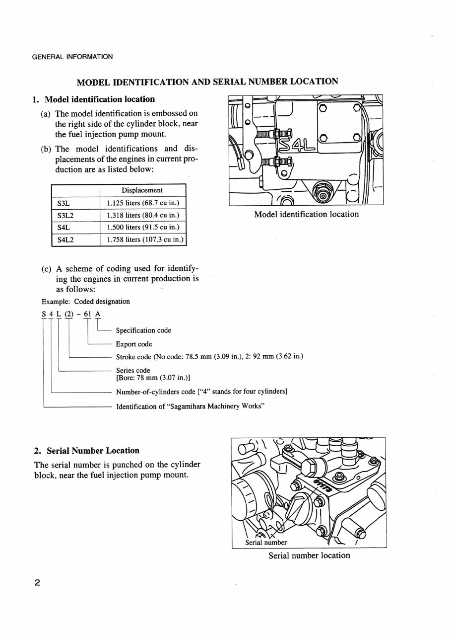Mitsubishi S3L, S3L2, S4L, S4L2 Diesel Engine Workshop Service Repair Manual