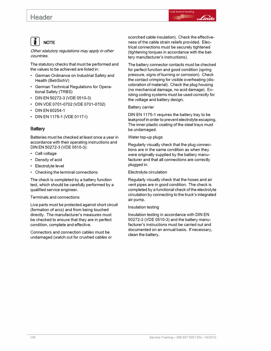 Linde Electric Forklift Truck 386 series: E12, E14, E16, E18, E20, E16P ...