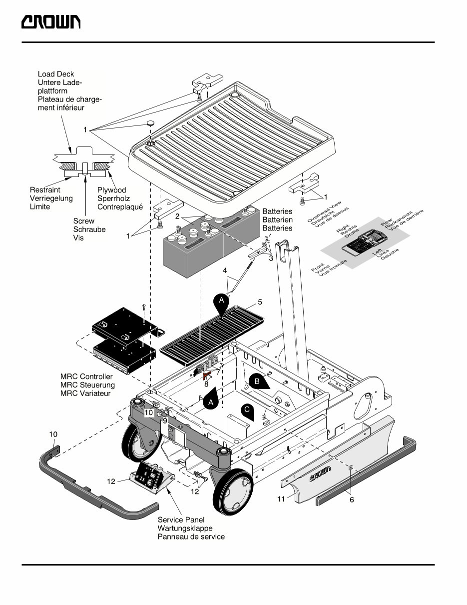 Crown Forklift WAVE Series Parts Manual
