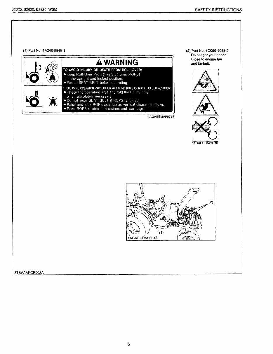 Kubota B2320 B2620 B2920 Compact Tractor Service Manual