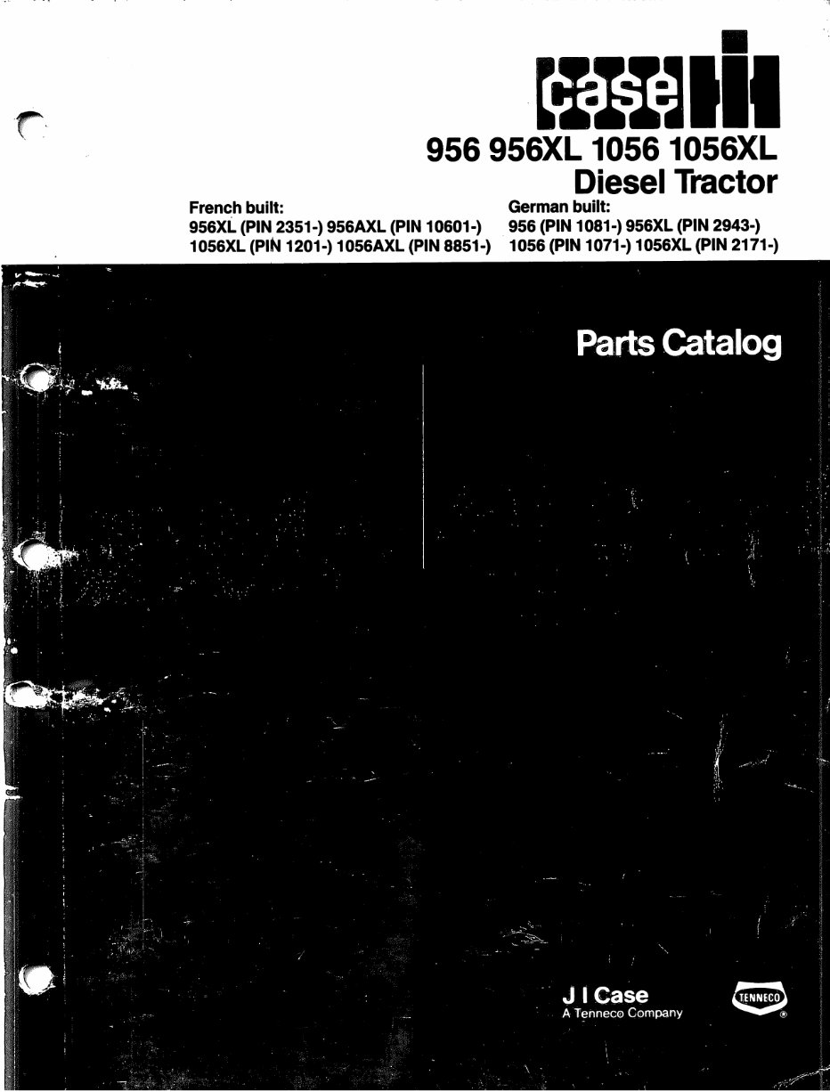 CASE Tractor IH 956 1056XL 1056 Parts IPL Manual Exploded View
