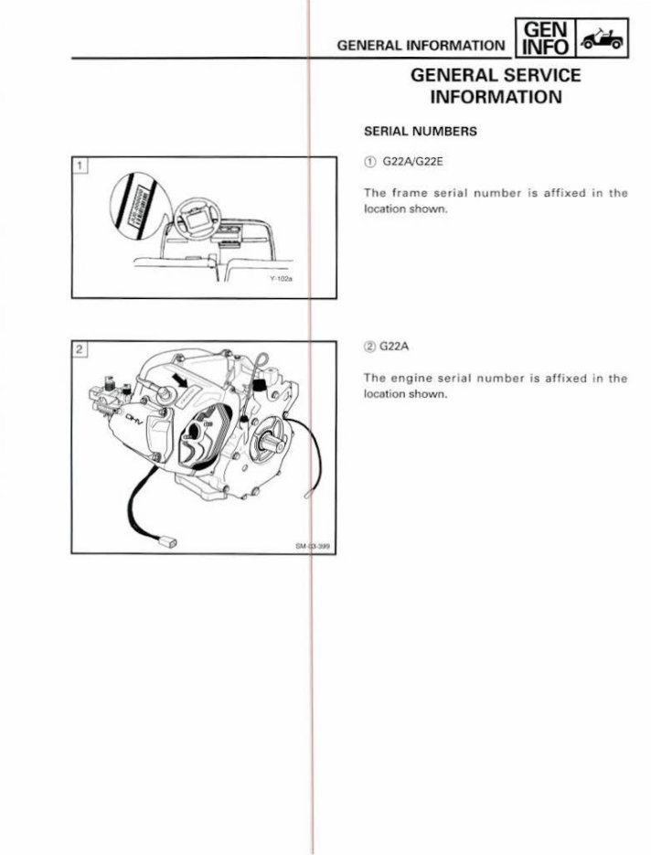 Yamaha G22A G22E Golf cart service manual | Manuals Online