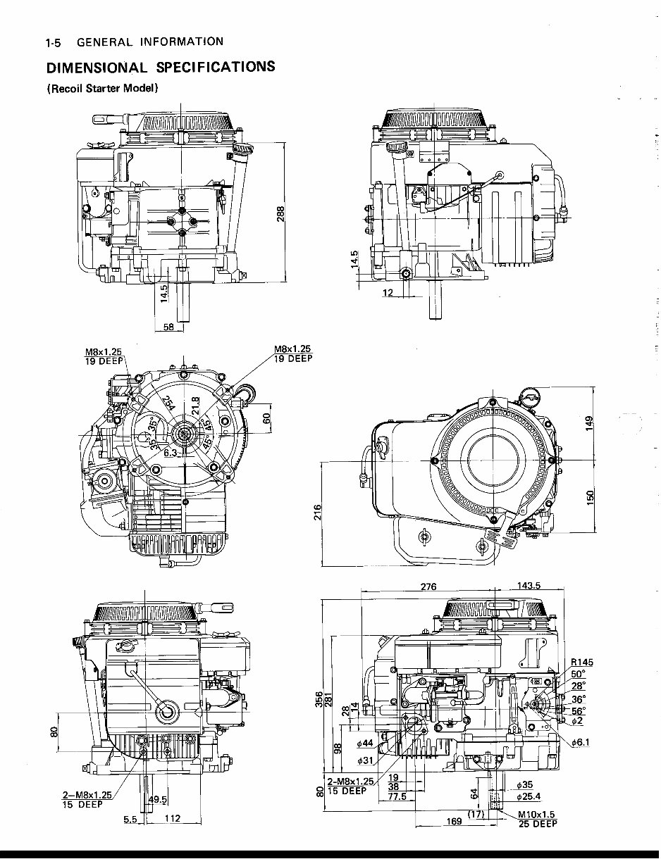 Kawasaki Model FB460V 4-Stroke Air-Cooled Gasoline Engine Repair Manual