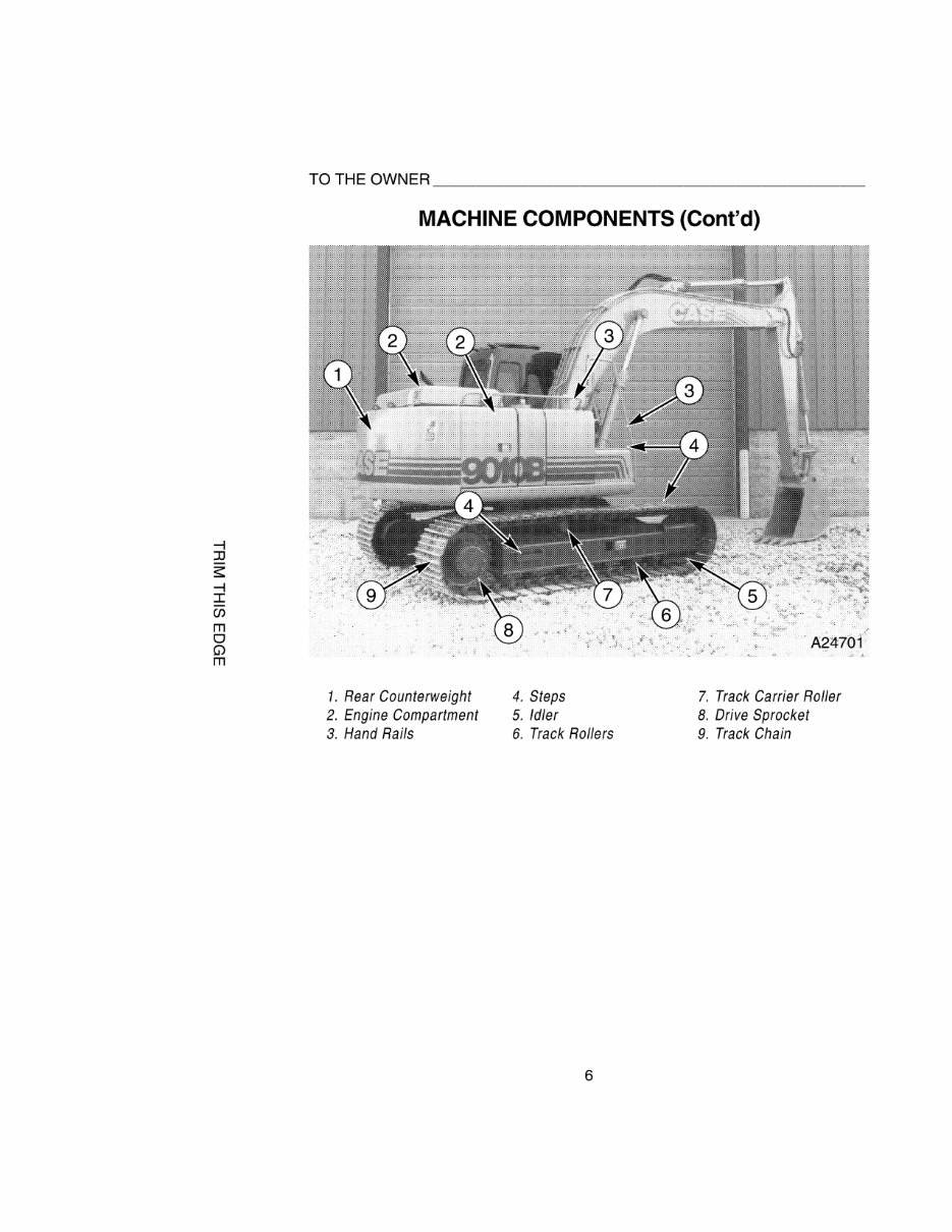 Case 9010B Excavator FACTORY Operators Owner Instruction Manual ...