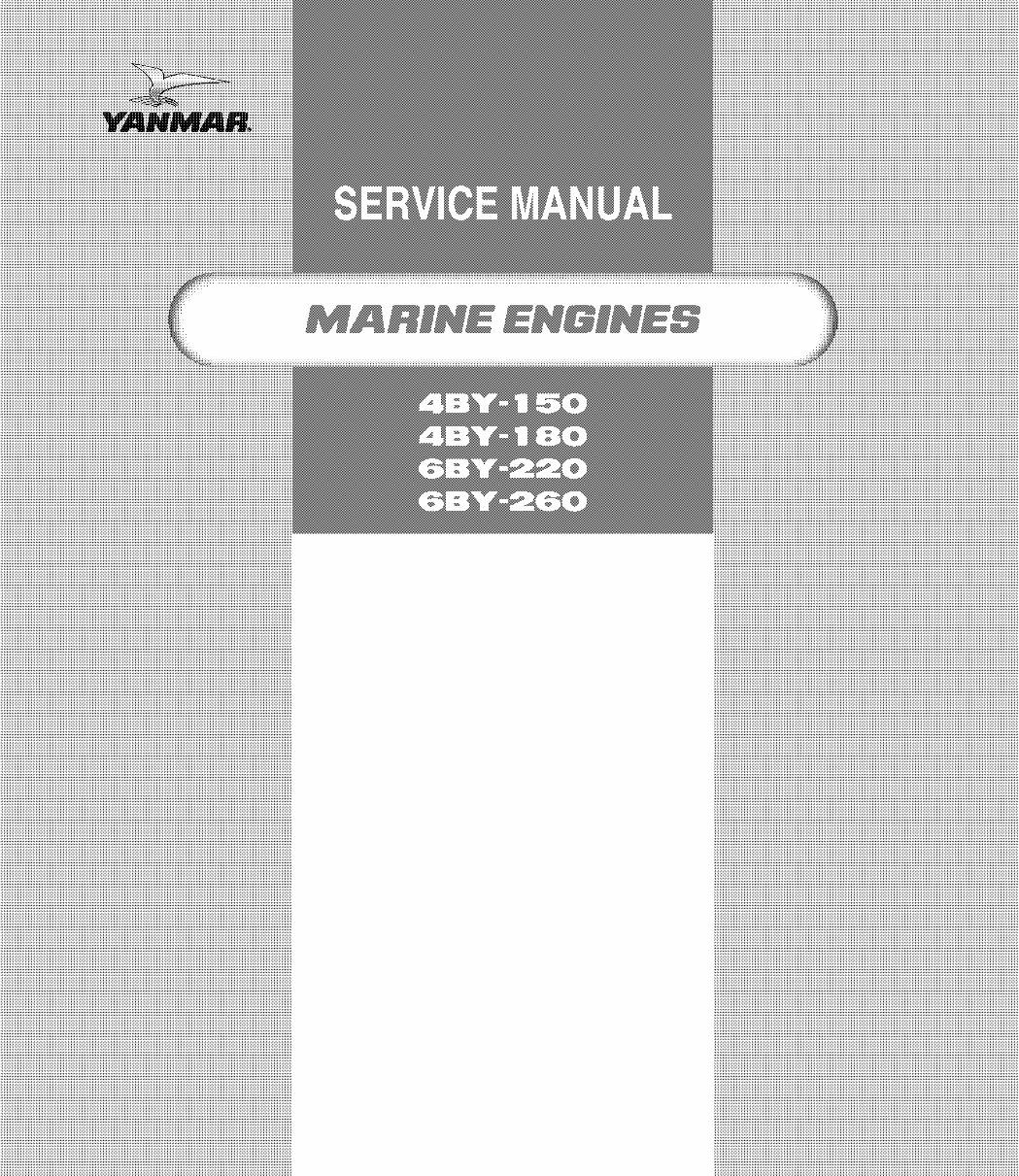 Yanmar Marine Diesel Engine 4BY-150/150Z, 4BY-180/180Z, 6BY-220/220Z ...