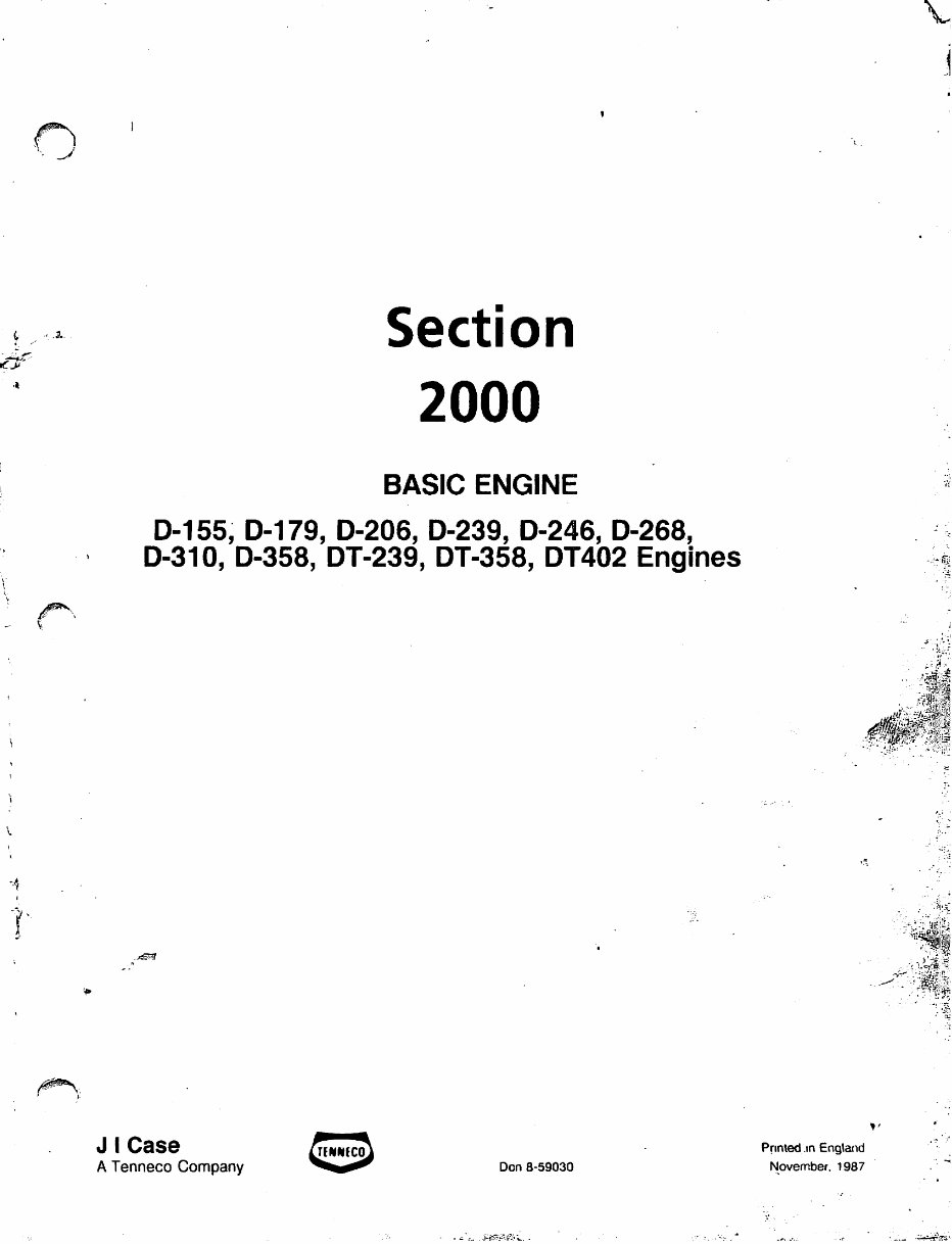 International Harvester D155 D179 D246 D206 D239 D358 D268 D310 Diesel ...