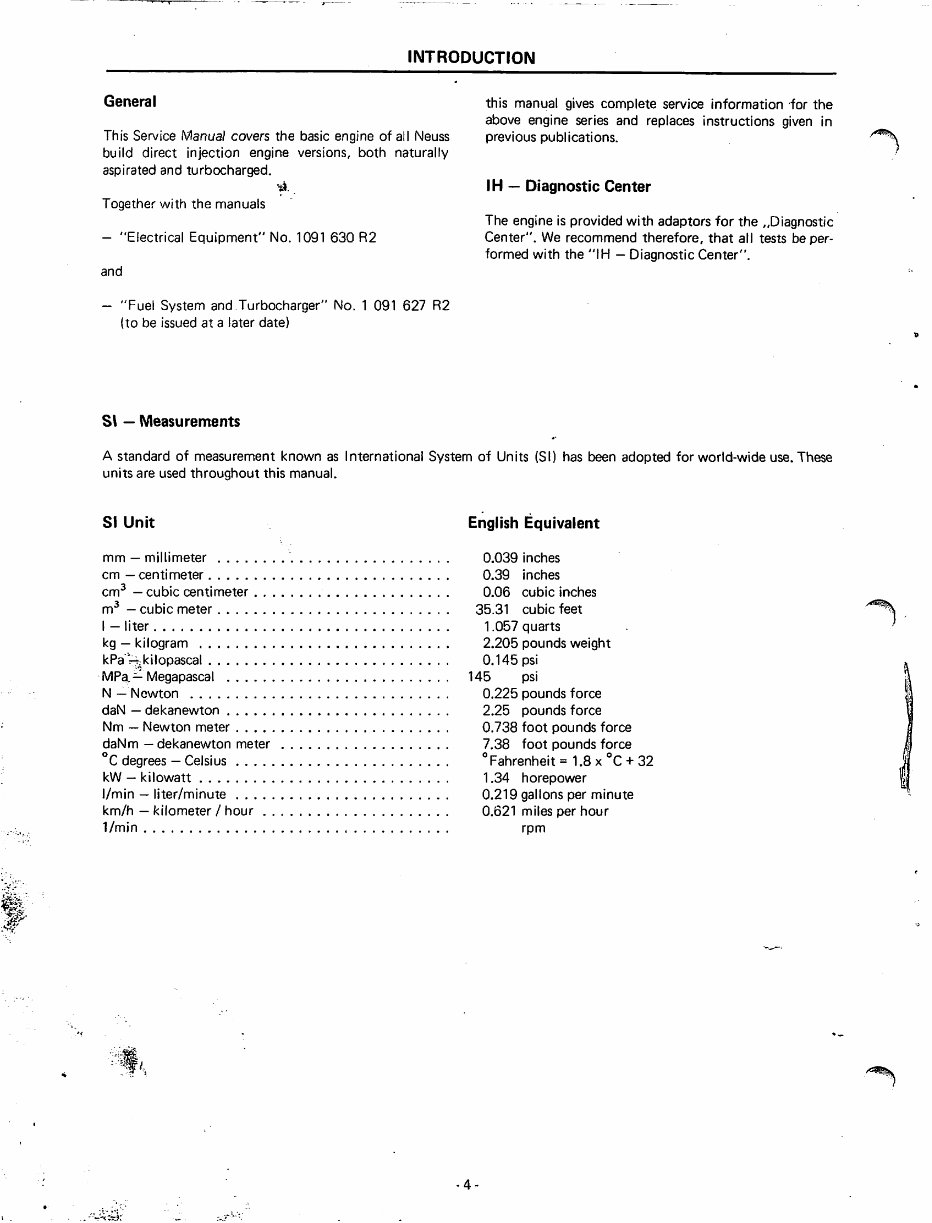 International Harvester D155 D179 D246 D206 D239 D358 D268 D310 Diesel ...