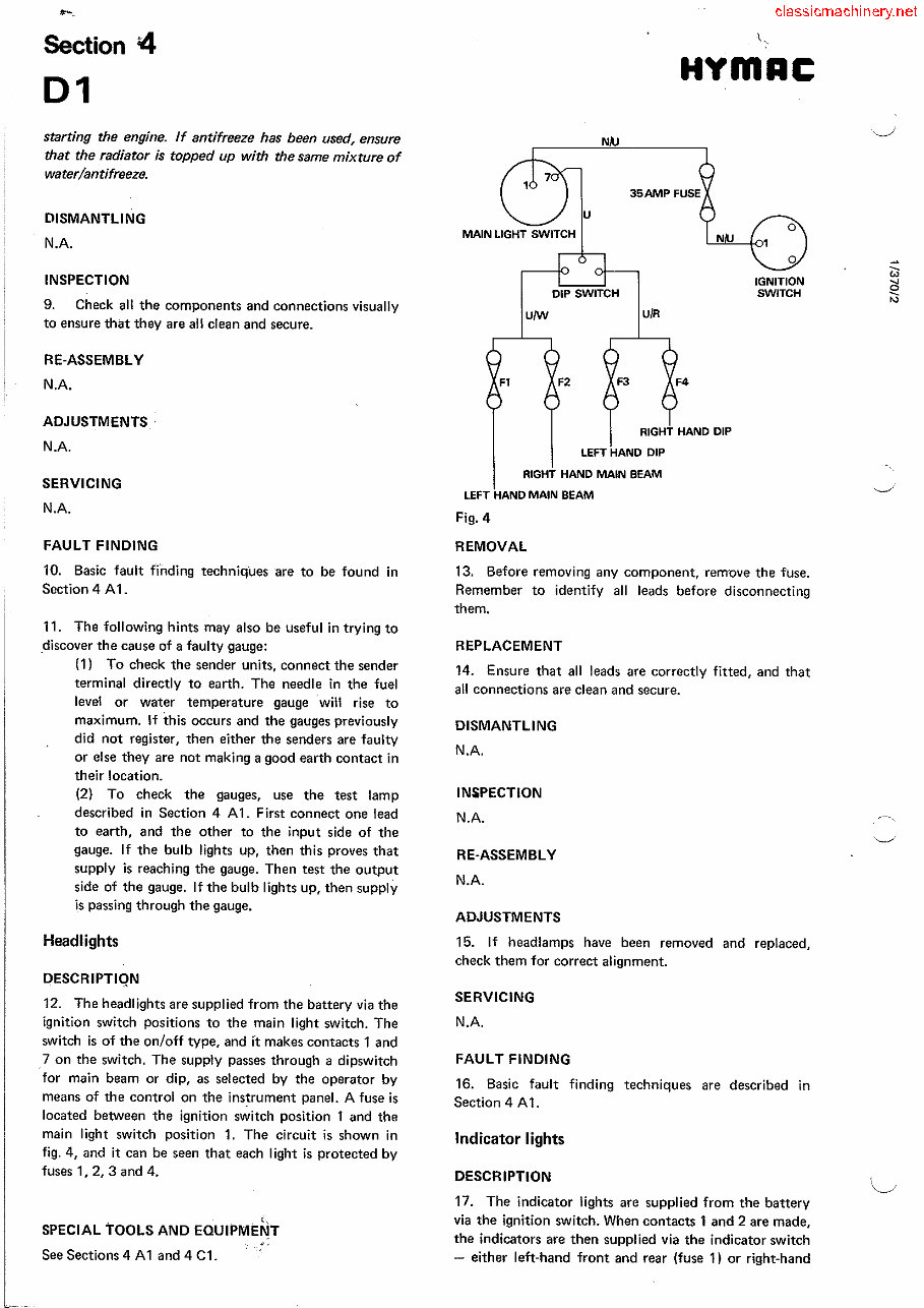 Hymac 370C Operator Owner Maintenance Manual