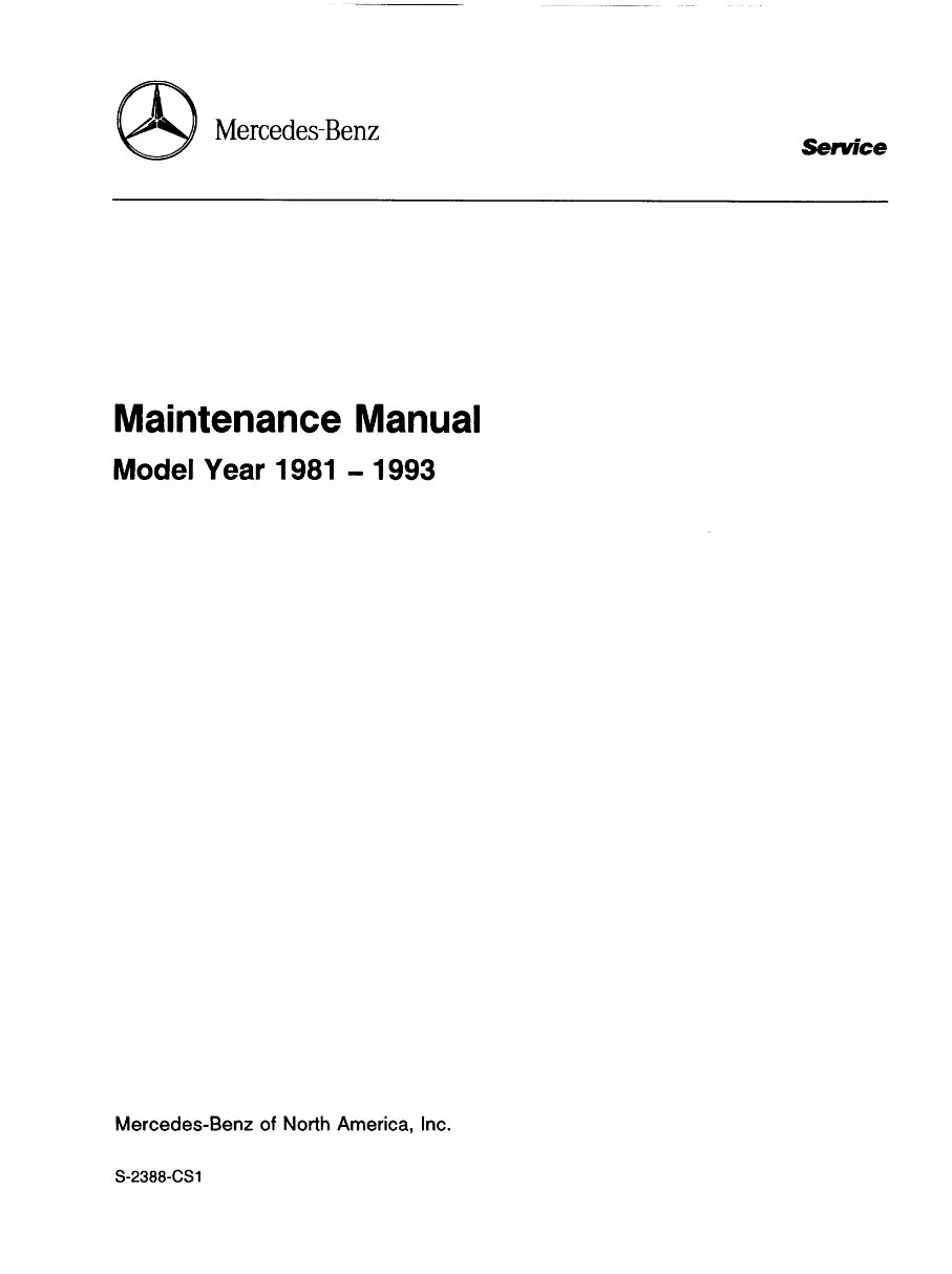 1976 - 1993 Mercedes Benz Repair Service Manual Software