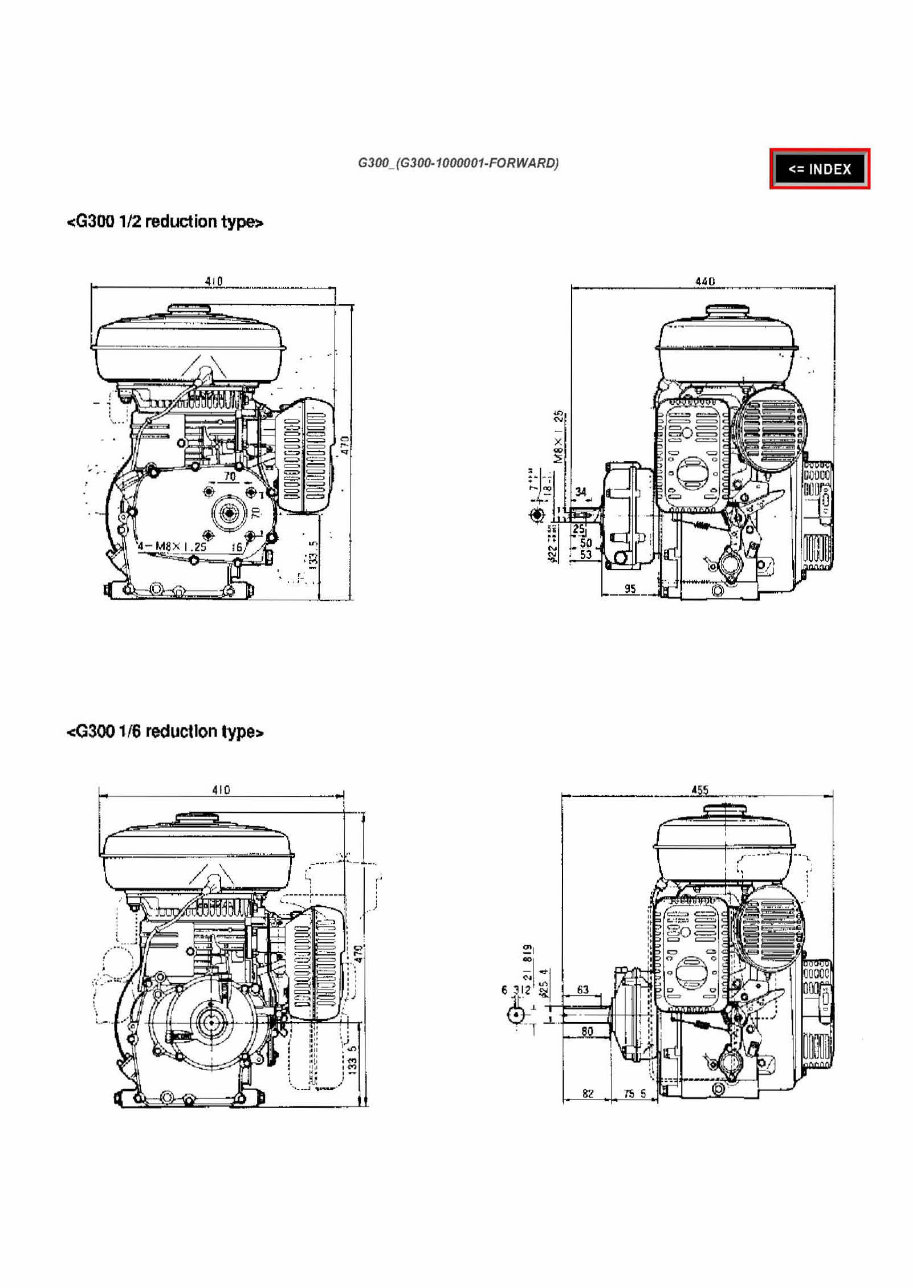 HONDA G300 HORIZONTAL SHAFT Engine Repair Manual