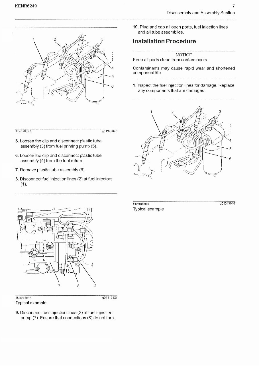 Caterpillar C4.4 industrial engine disassembly and assembly