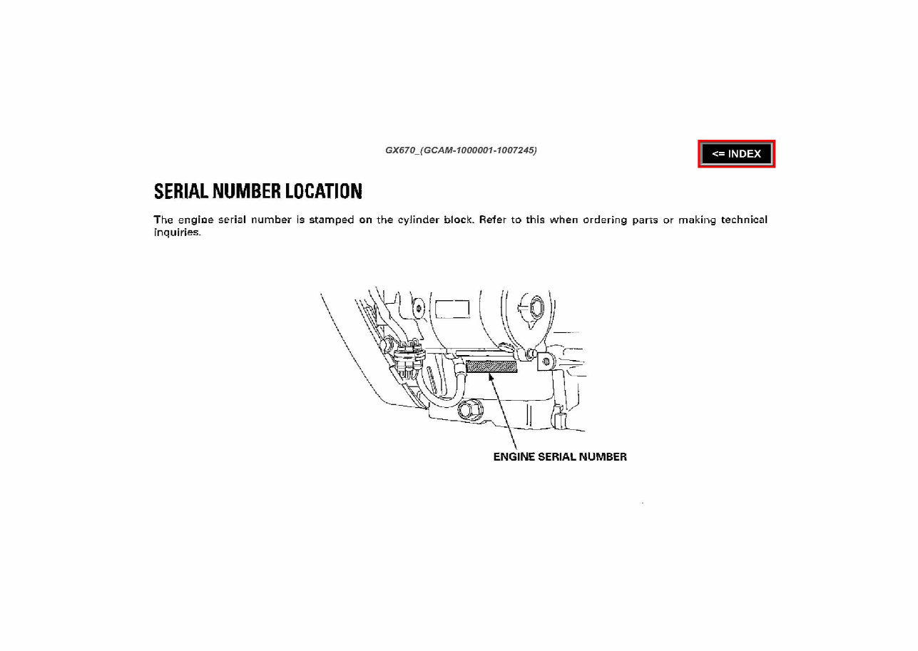 Honda GX670 Horizontal Shaft Engine Repair Manual