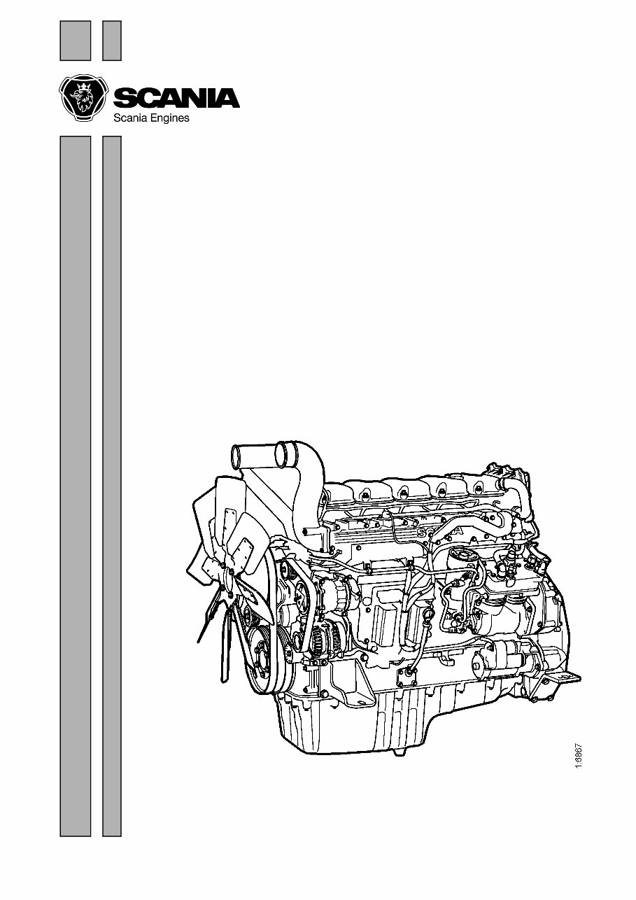 Scania Industrial Diesel 9 litre engine with 5 cylinders Service Repair ...