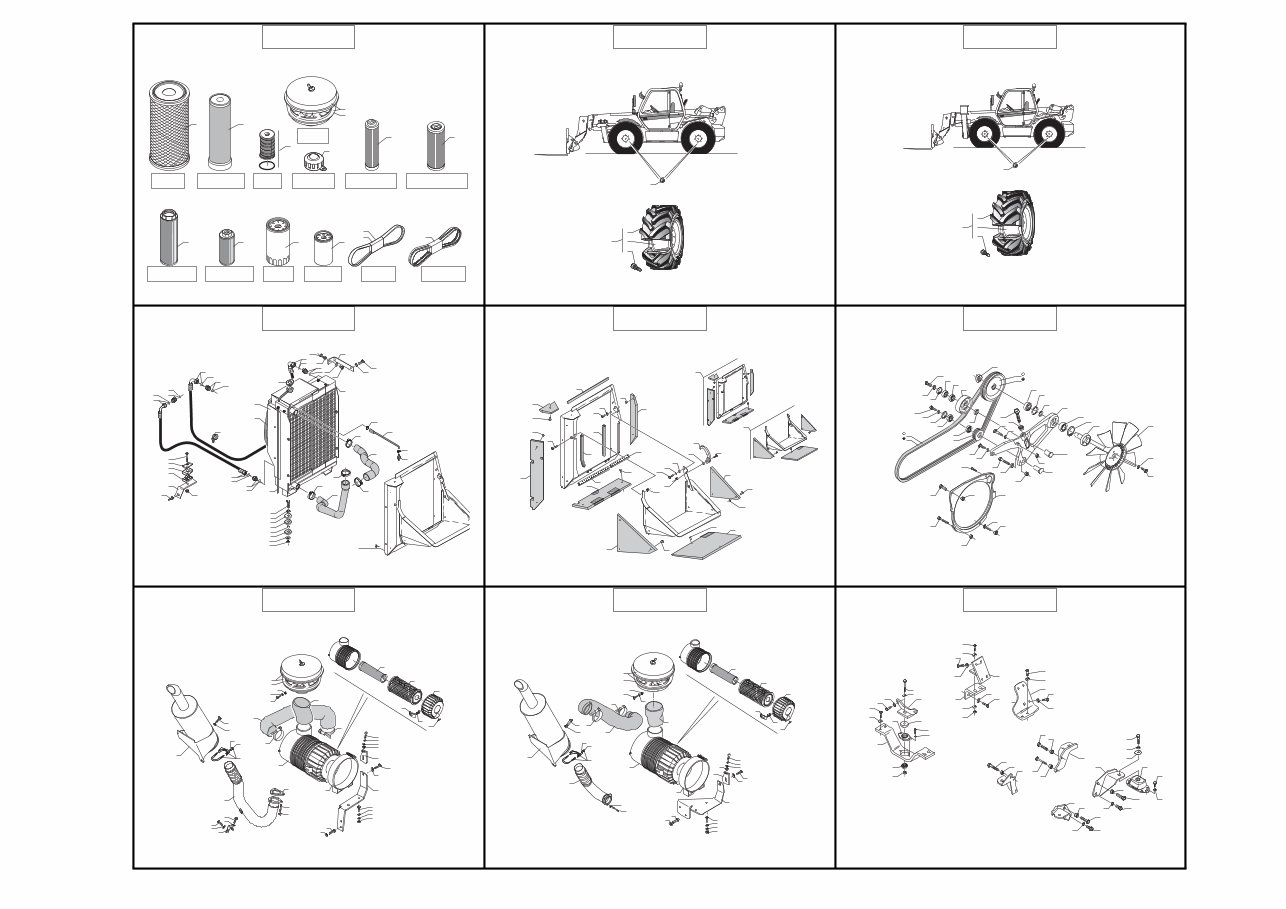 MANITOU MT Series Parts Part Manual With Exploded Views