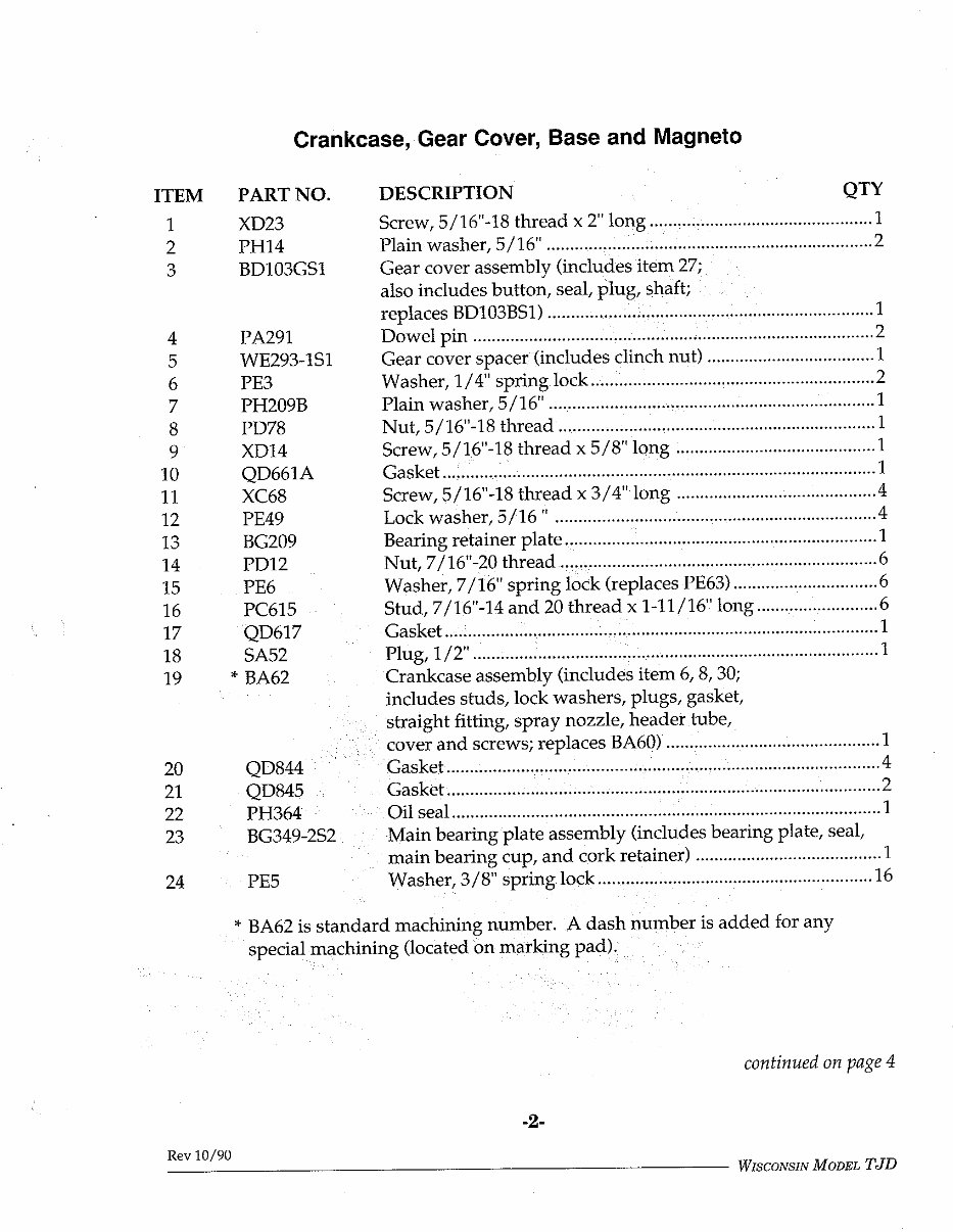 Wisconsin Engine parts manual THD TJD IPL - eManualOnline