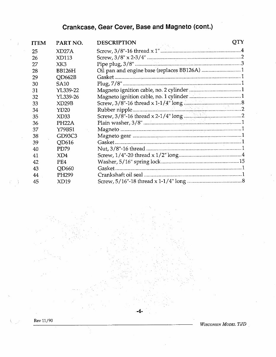 Wisconsin Engine parts manual THD TJD IPL - eManualOnline