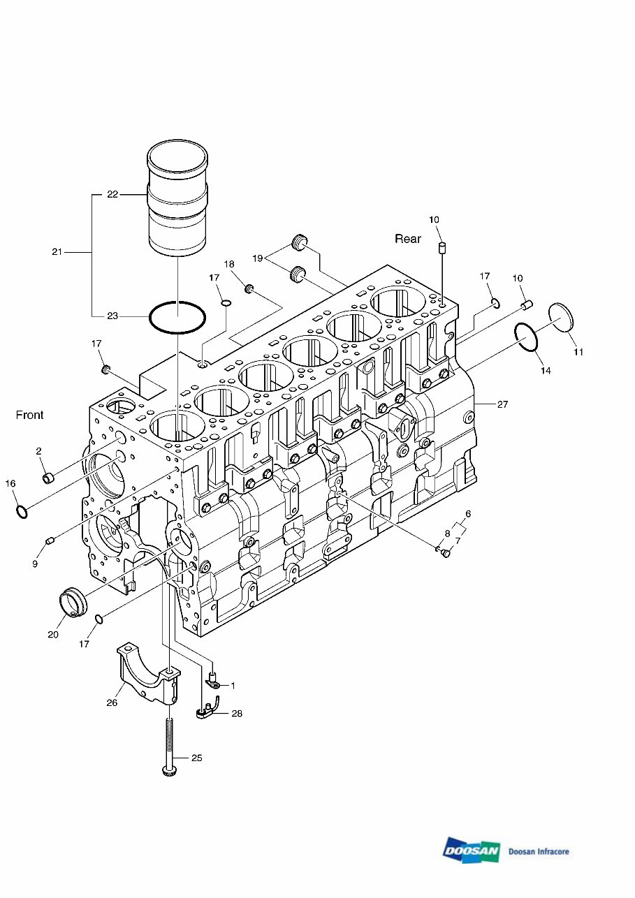 DAEWOO DOOSAN DL400 Wheeled Loader Service Parts Catalogue Manual