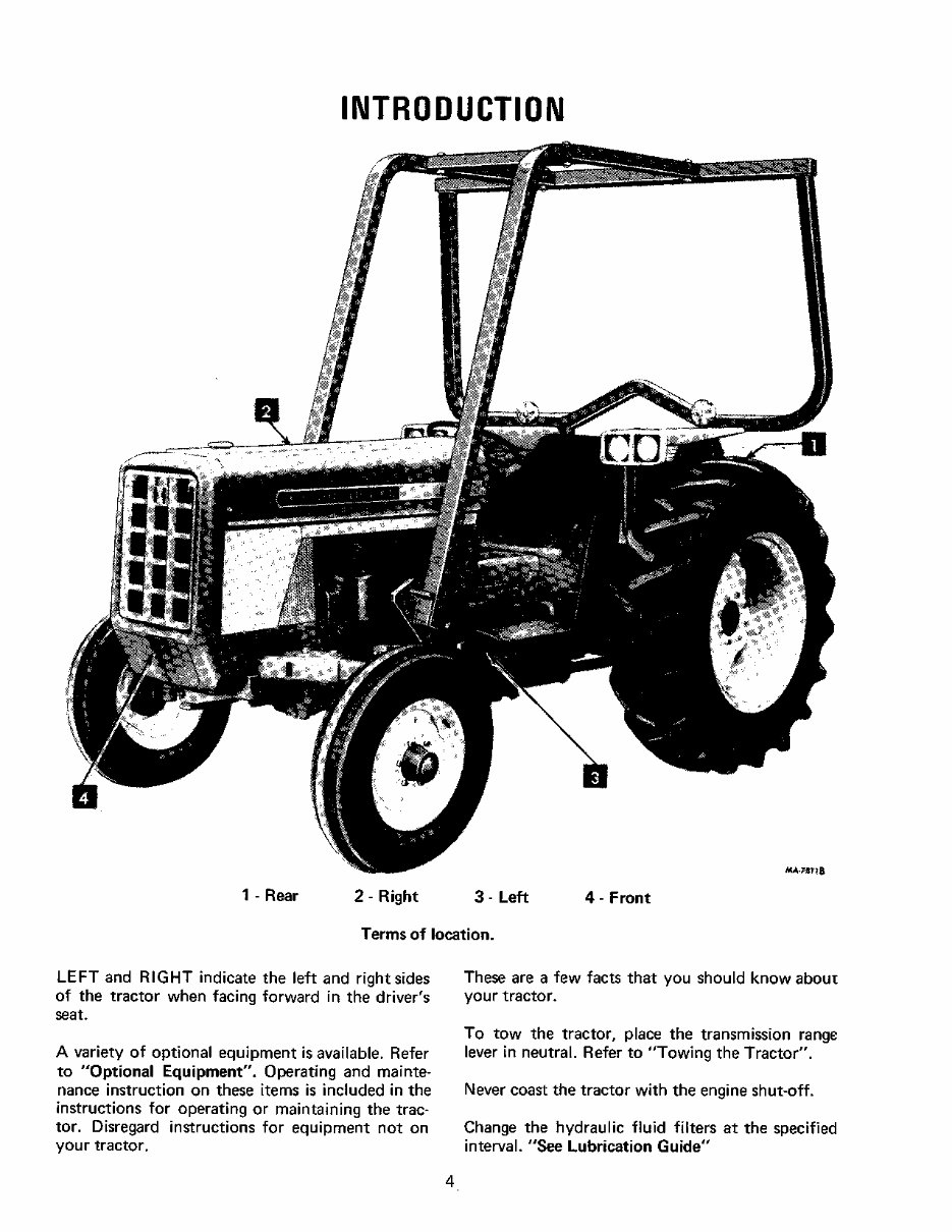 CASE IH 574 International Tractor Operators Manual