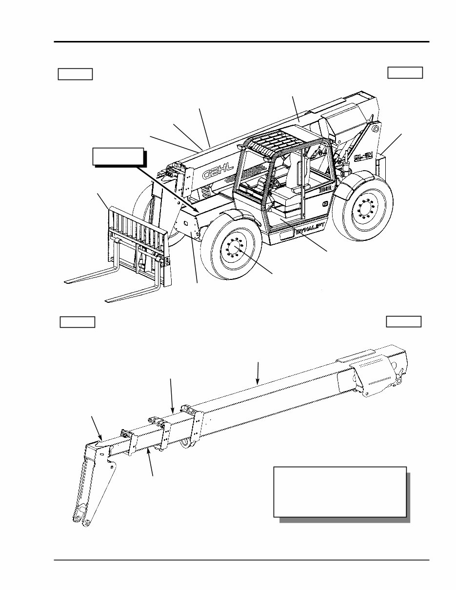 GEHL DL Series Dynalift DL6 / DL8 / DL10 / DL12 Telescopic Handlers ...