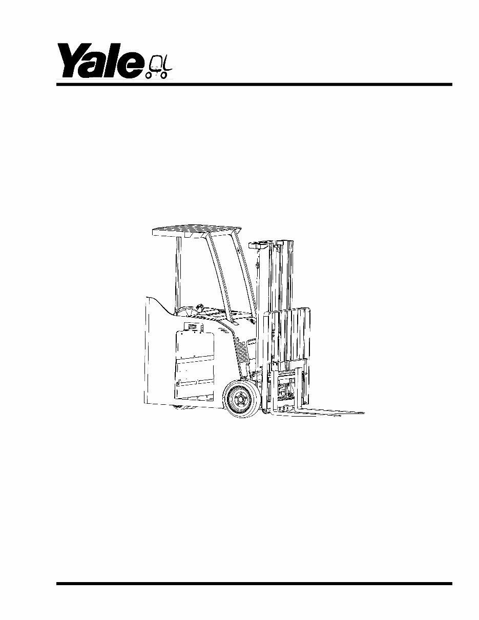 YALE (B883) ESC030AC, ESC035AC, ESC040AC Lift Truck Service Repair Manual