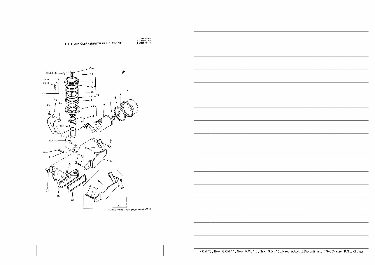 Yanmar YM336, YM336D Tractor Parts Catalog Manual