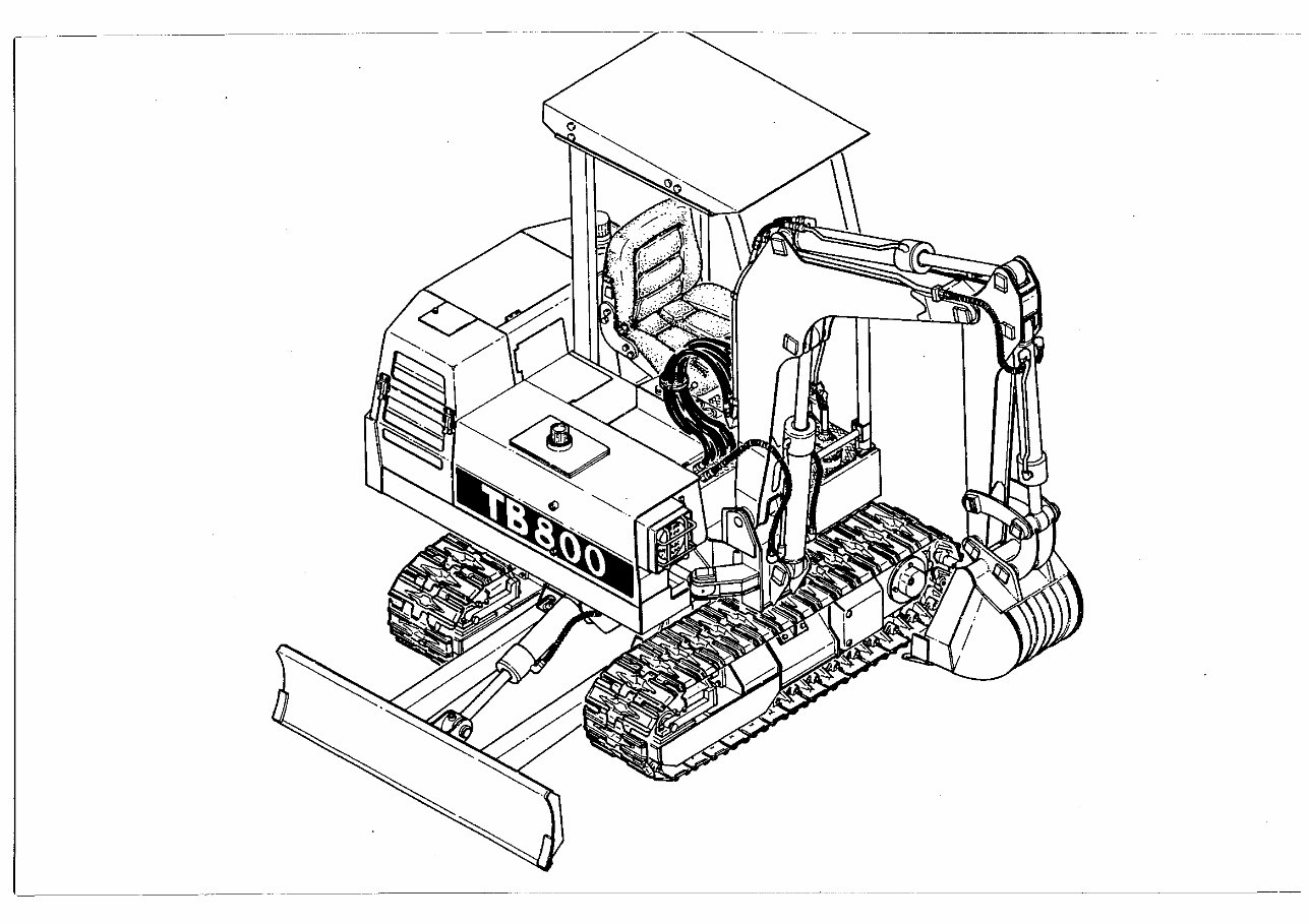 Takeuchi TB800 Compact Excavator Parts Manual INSTANT