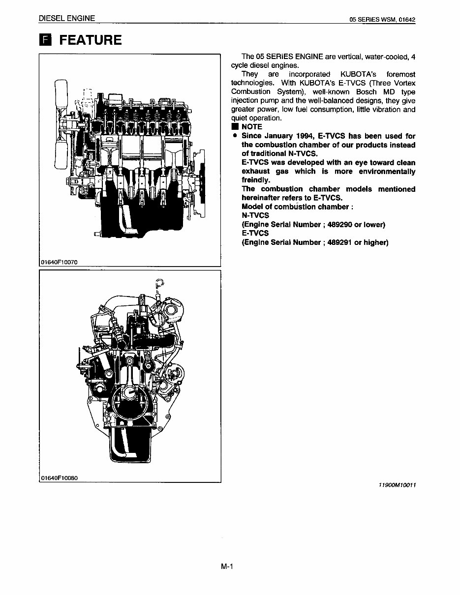 KUBOTA 05 Series Diesel Engine (D1005-E3B, D1005-E3B, D1105-E3B, D1305 ...