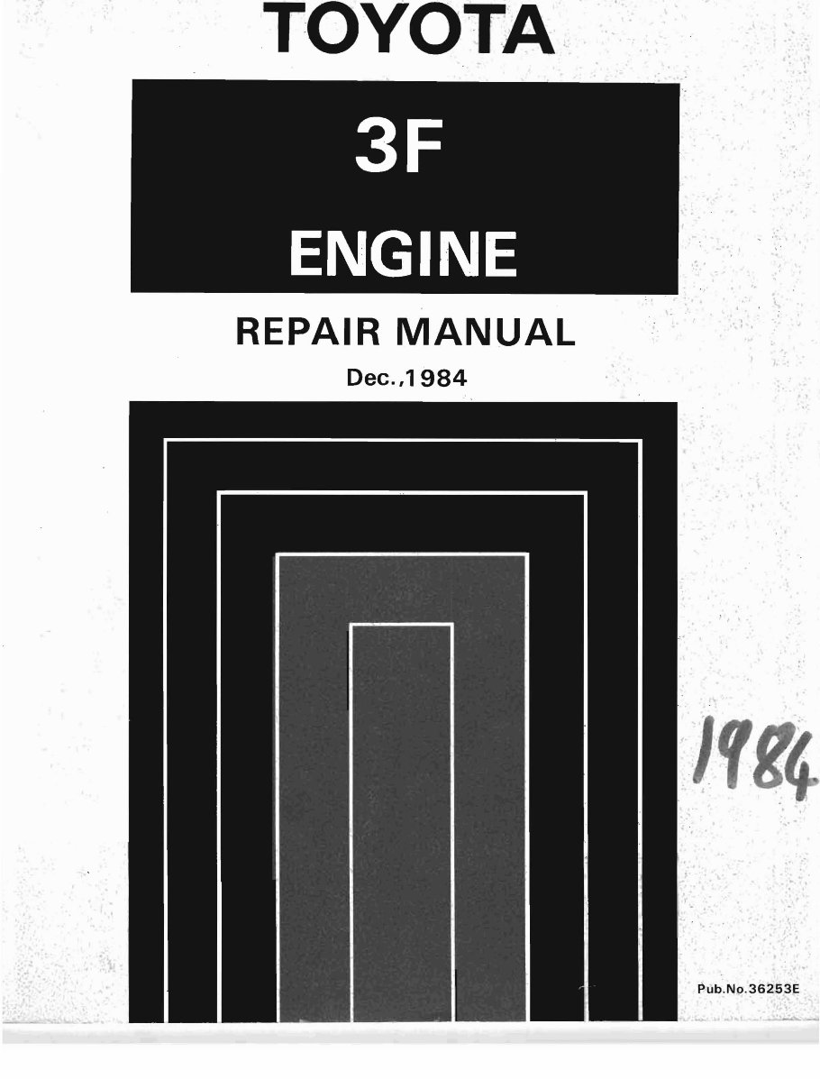 4.0L 3F & 3F-E Engine 1984-1992 Workshop Service Manual