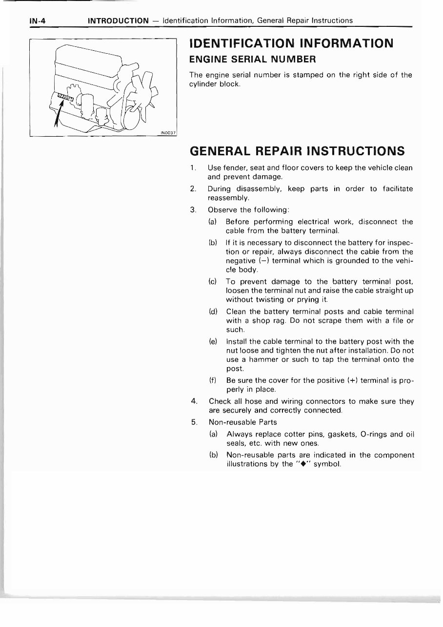 4.0L 3F & 3F-E Engine 1984-1992 Workshop Service Manual