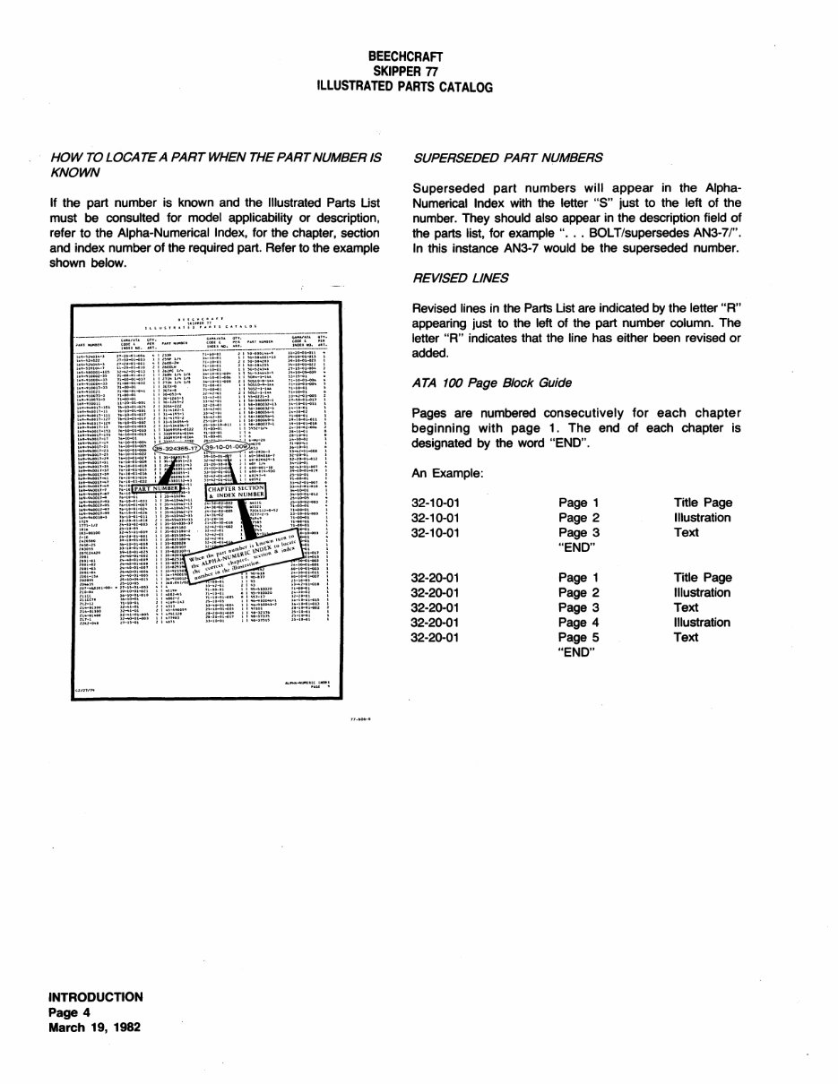Beechcraft Skipper 77 Illustrated Parts Catalog Manual - IMPROVED