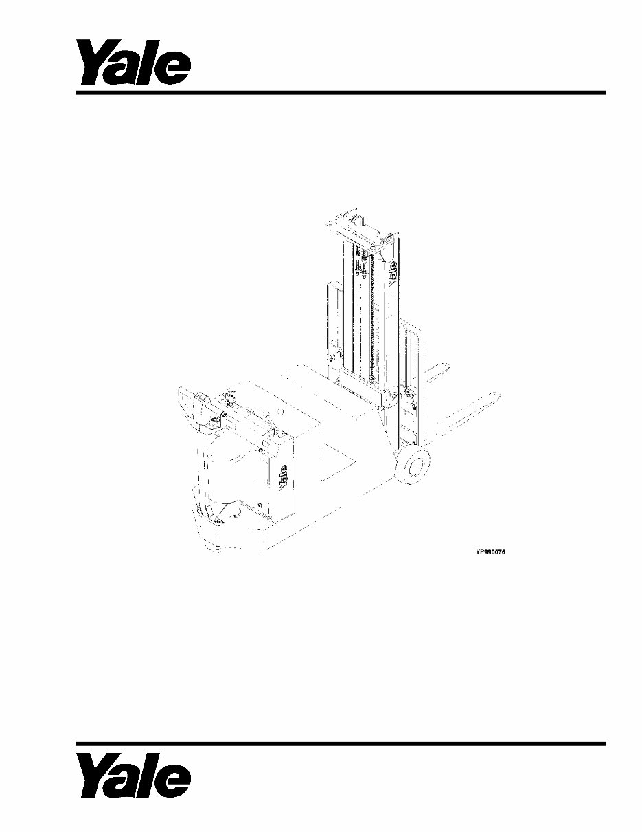 Yale (B819) MCW 020, MCW 025, MCW 030, MCW 040 Lift Truck Parts Manual