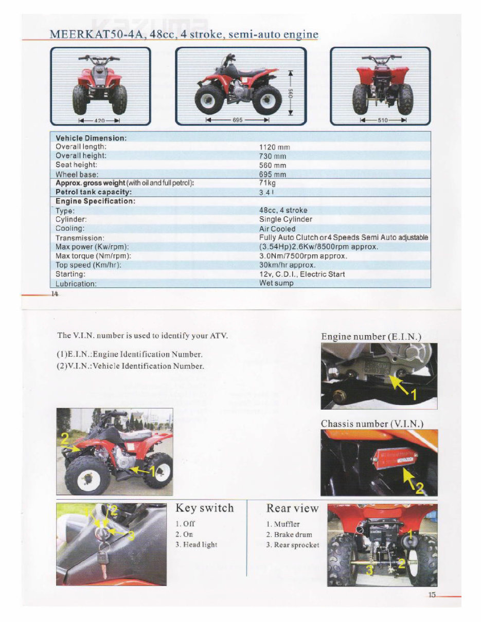 Chinese 50cc ATV Service & Repair Manual 2nd Edition
