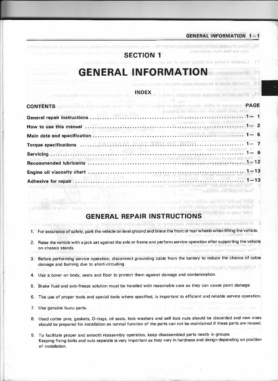 ISUZU C223 TURBO Engine Full Service & Repair Manual 1984-Onwards
