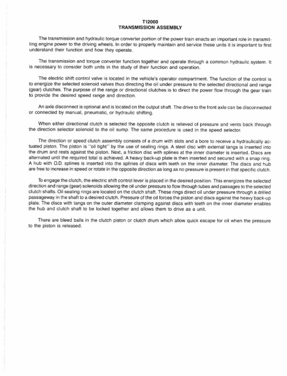 T12000 Powershift Transmission Maintenance Service Manual