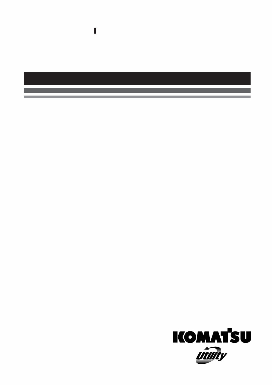 KOMATSU SK820-5 TURBO SKID-STEER Loader Servivce Manual