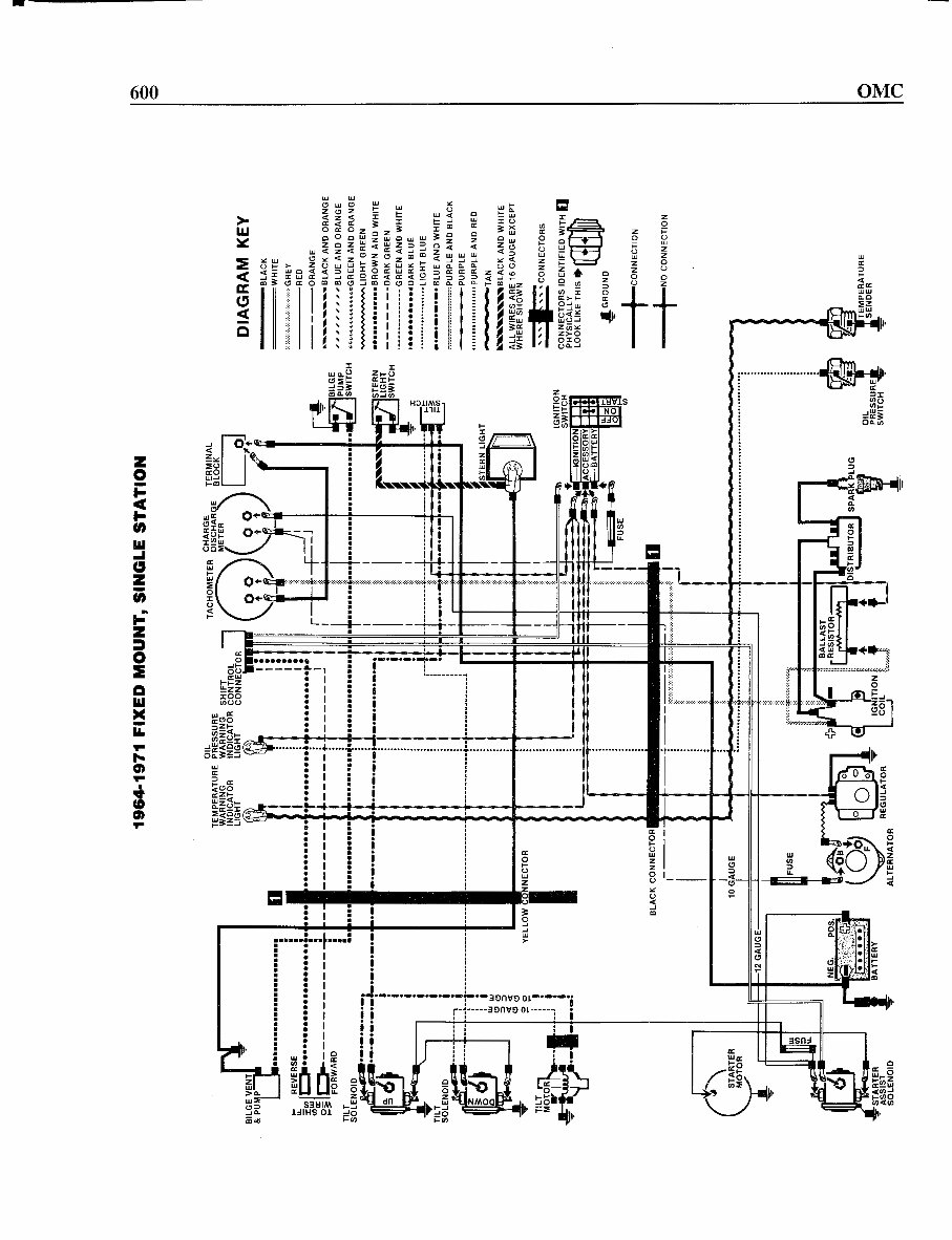 OMC stern drive inboard IO engines wiring diagrams