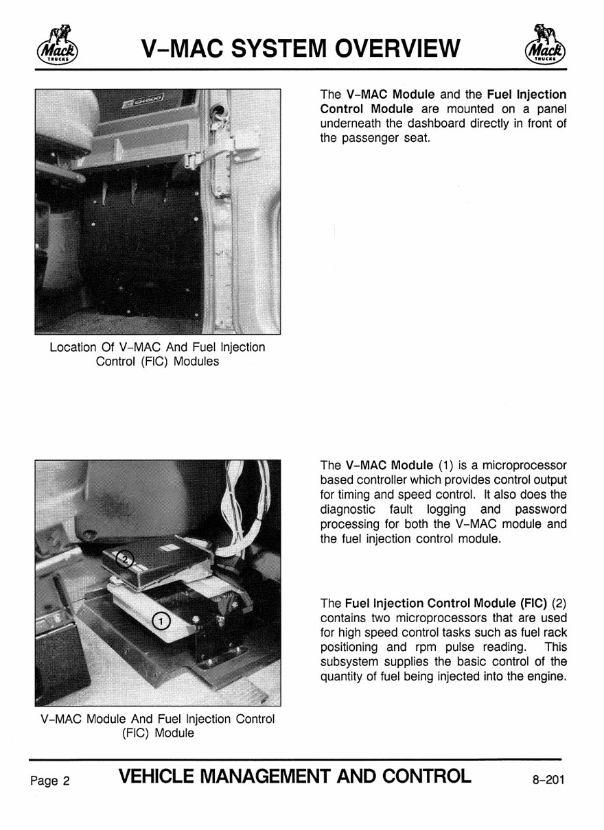 Mack Vmac I, V-Mac 1 Complete Workshop Service Repair Manual