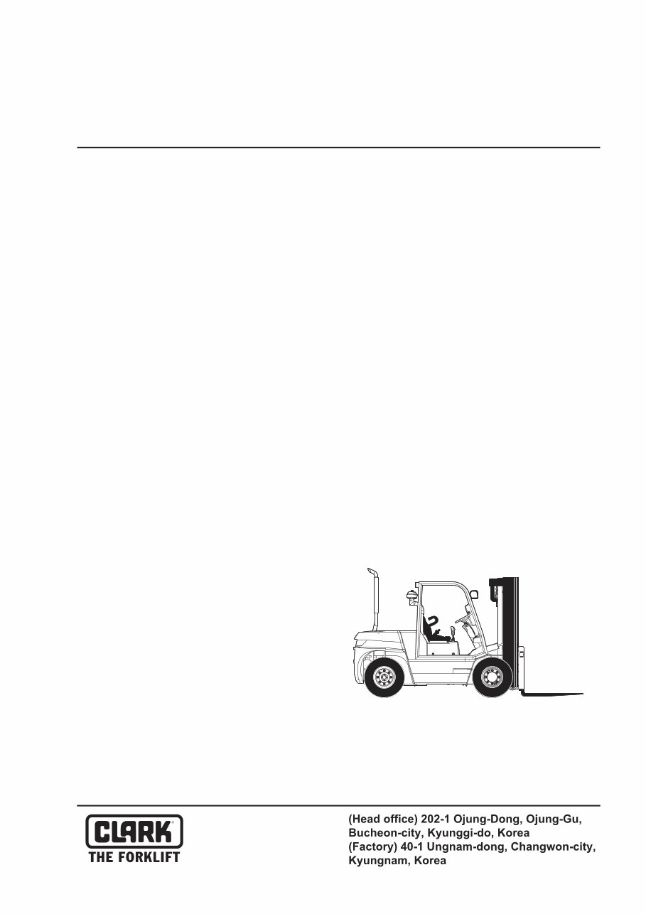CLARK Forklift C60D, C70D, C75D, C80D, C60L, C70L, C75L Service Repair ...