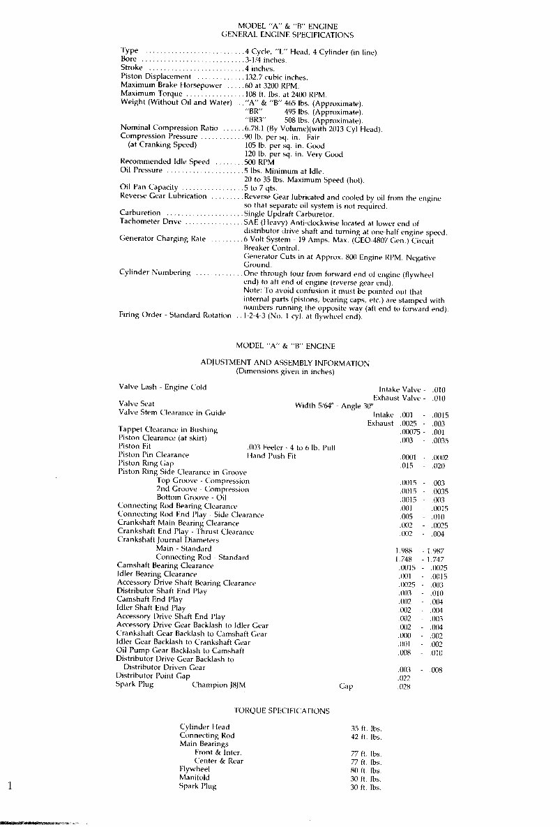 Chris Craft hercules vintage engine manual specs adjustment