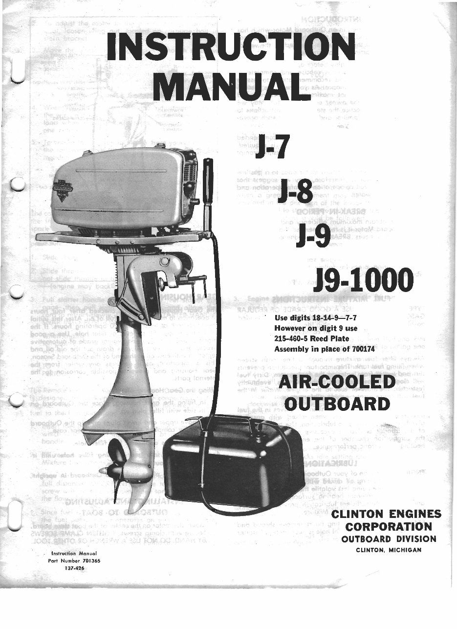 Clinton J7 J8 J9 outboard motor manual | Manuals Online