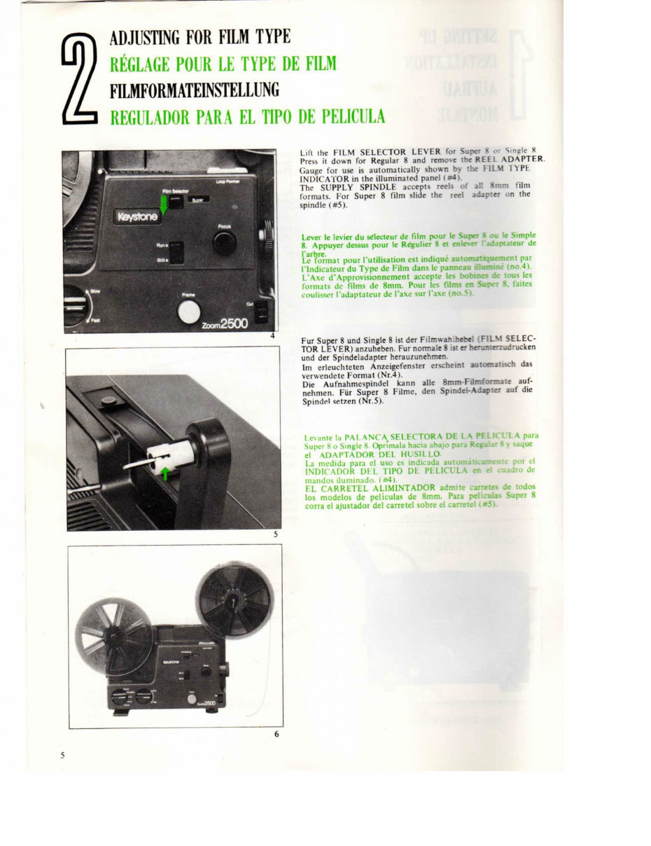 KEYSTONE ZOOM 2500 DUAL 8 PROJECTOR Manual - eManualOnline